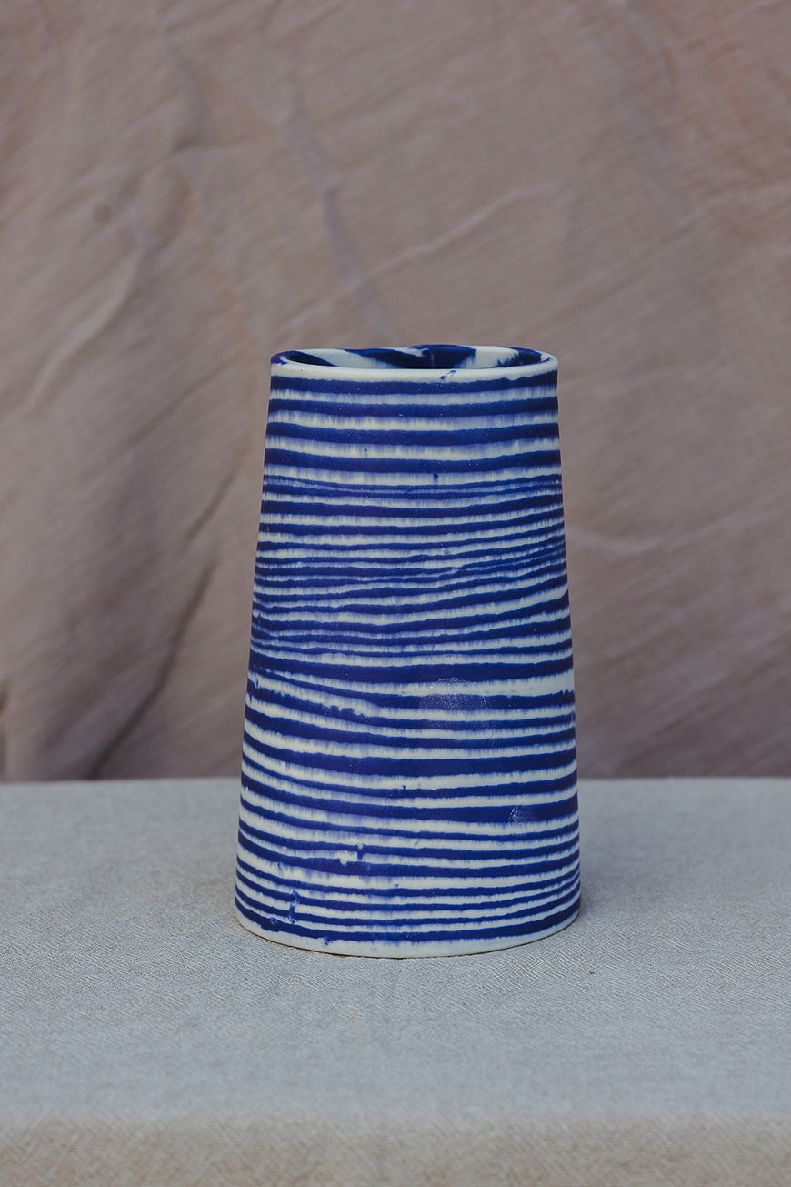 Nerikomi Vase Striped — Mystery Creek Ceramics