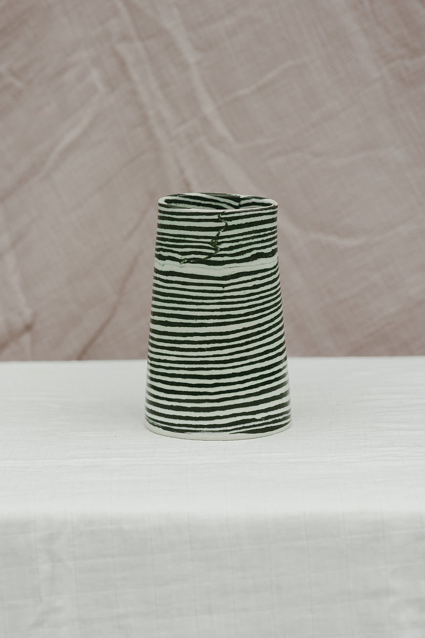 Nerikomi Vase Striped — Mystery Creek Ceramics