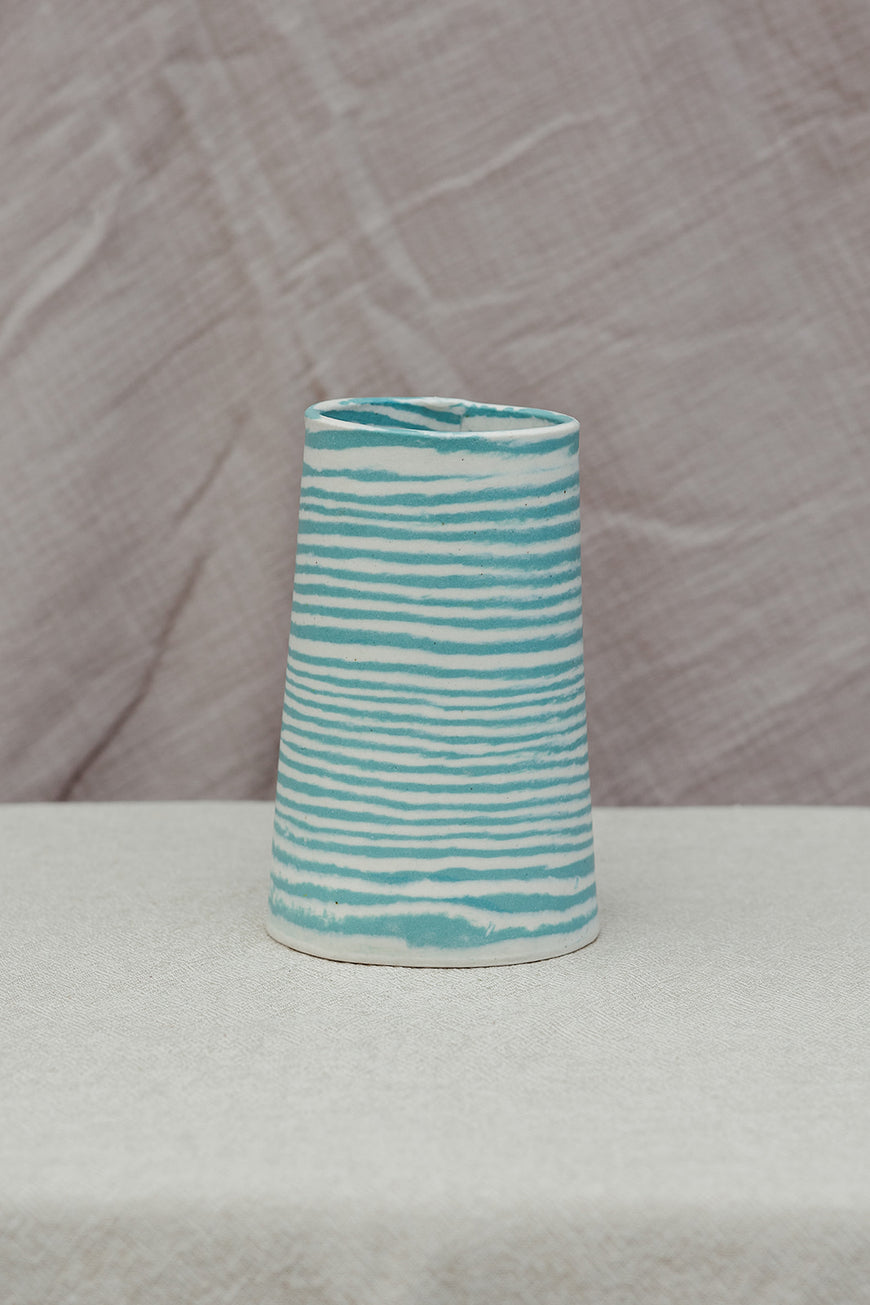 Nerikomi Vase Striped — Mystery Creek Ceramics