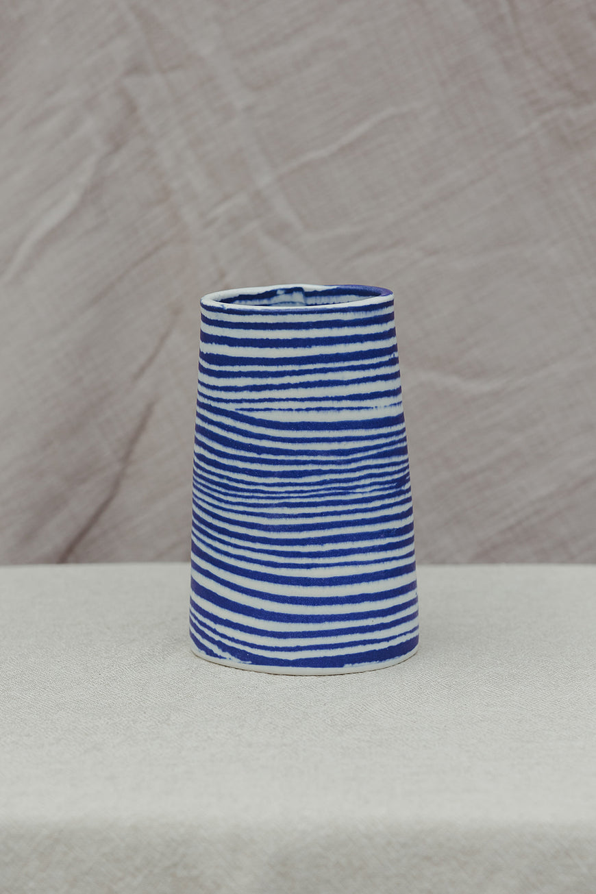 Nerikomi Vase Striped — Mystery Creek Ceramics