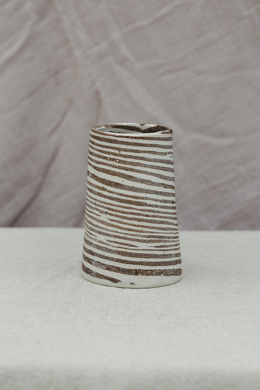 Nerikomi Vase Striped — Mystery Creek Ceramics